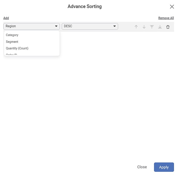 Sorting Data in Widgets